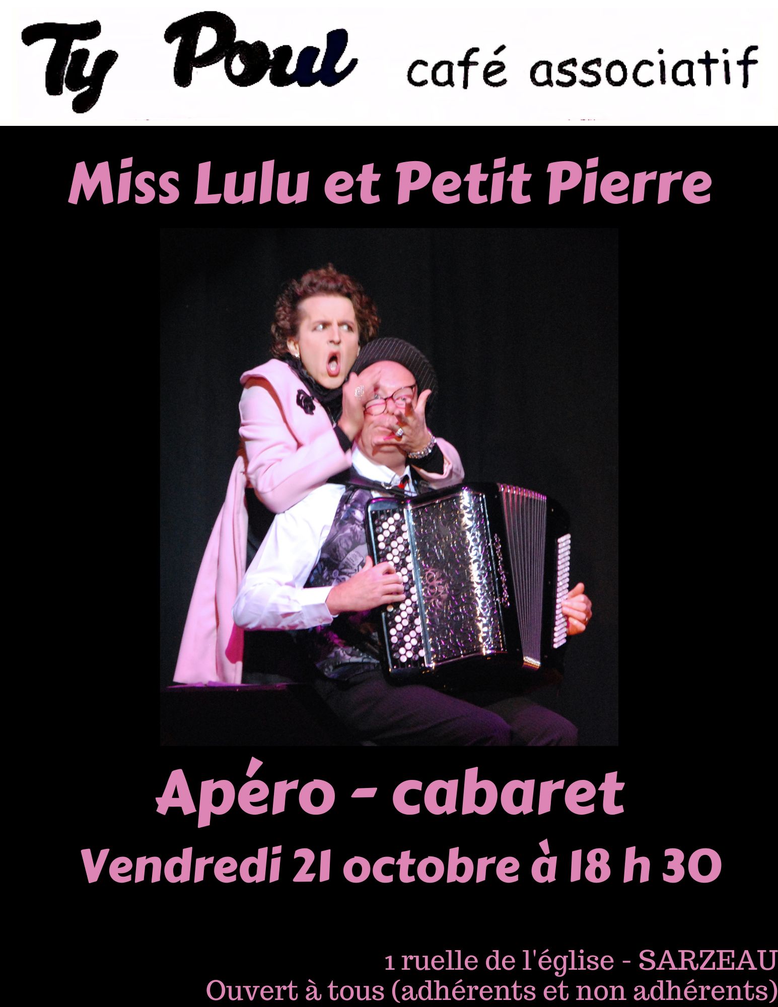 Le cabaret-apéro, « Miss Lulu et petit Pierre » — Ty Poul